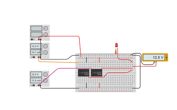 Circuit design Simple Uninterruptible Power Supply - Tinkercad