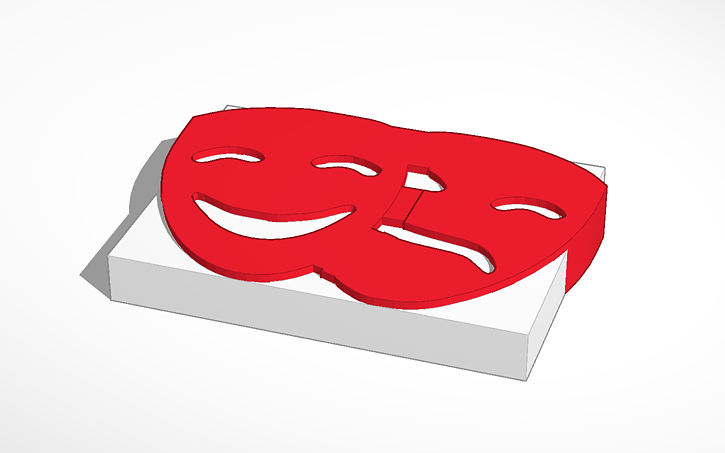 3D design drama mask communication - Tinkercad