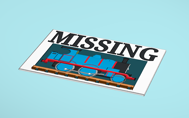 3D design MISSING Poster - Tinkercad