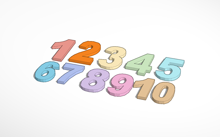 3D design 12345678910 - Tinkercad