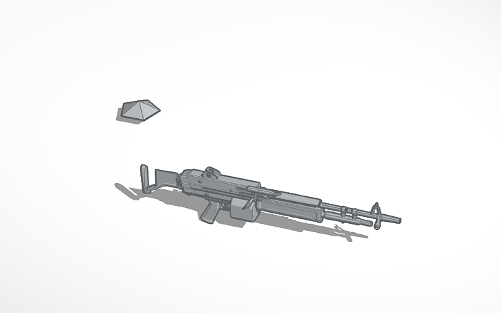3D design Copy of machine gun - Tinkercad