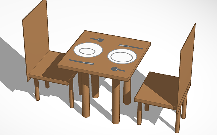3D design Table Setting (Ghost Dining) | Tinkercad