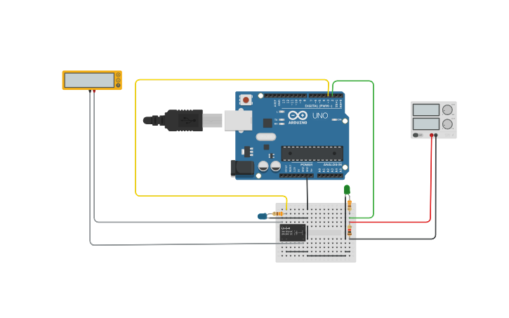 Circuit design Arduino & relay for switch clock | Tinkercad