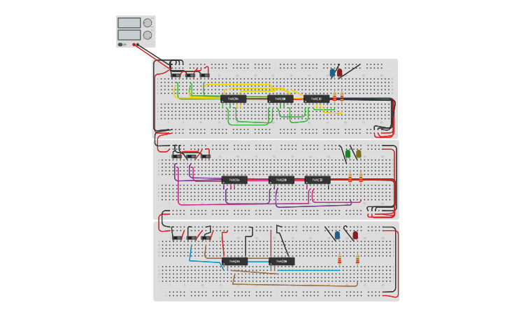 Circuit design SEMAFARO ABC - Tinkercad