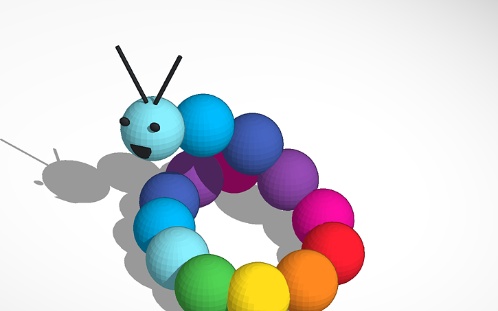 3D design worm - Tinkercad