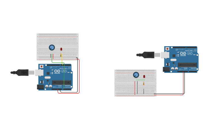 Circuit Design Potenciometro Led Arduino Tinkercad