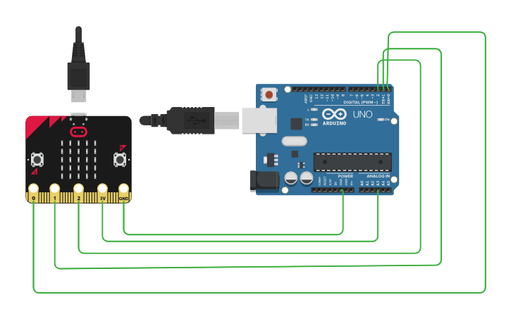 Circuit design Copy of micro:bit animation challenge - Tinkercad