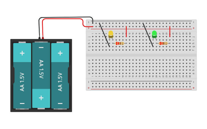 Circuit design circuito paralelo | Tinkercad