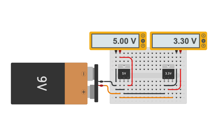 Circuit design Voltage Regulators - Tinkercad