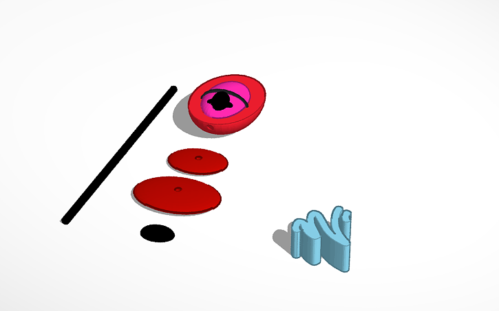 3D design Alastor Staff (3d Print - Tinkercad