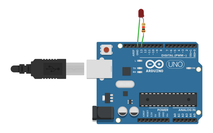 Circuit design morse code (SOS D) - Tinkercad