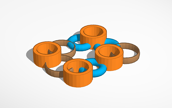 3D design Linked chains - Tinkercad