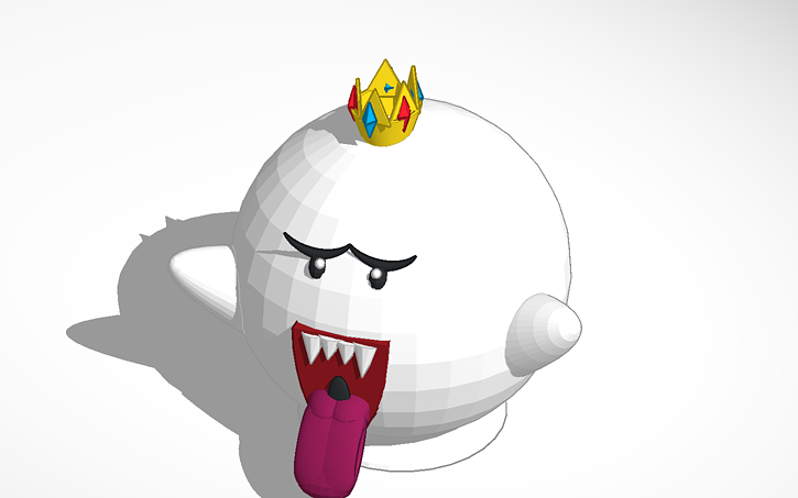 3D design King Boo (white) - Tinkercad
