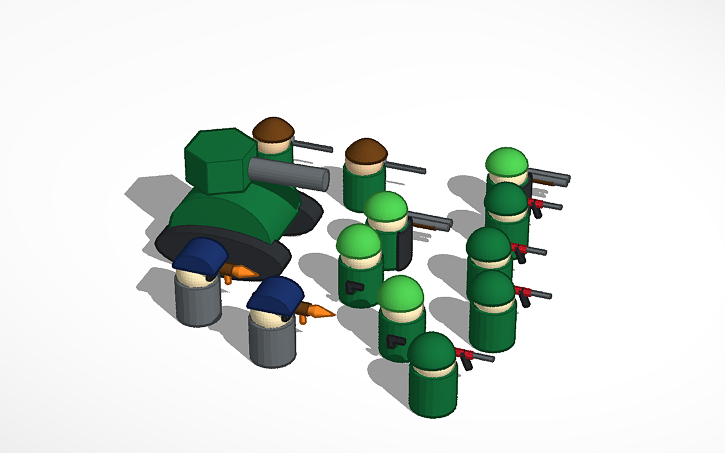 3D design Desktop Assault Battalion - Tinkercad