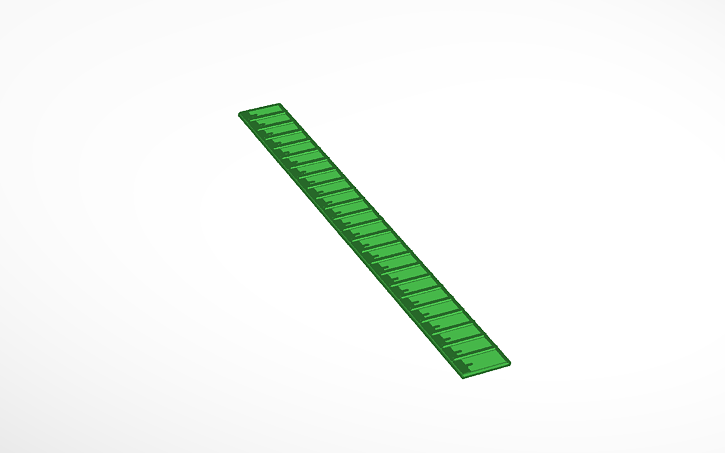 3D design 20 cm Ruler - Tinkercad