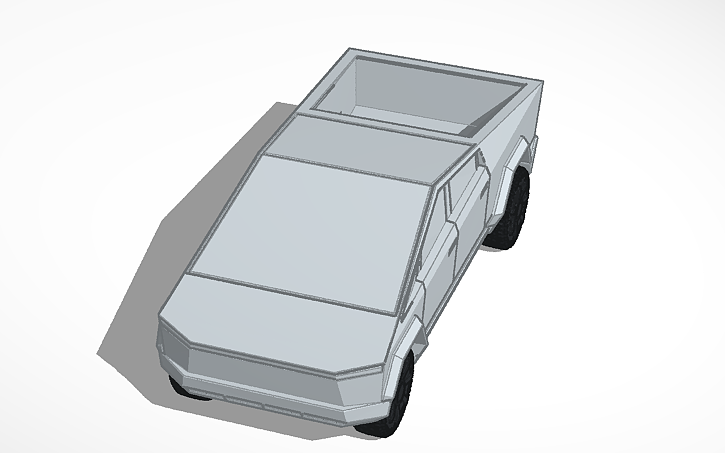 3D design Tesla Cybertruck - Tinkercad