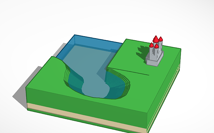 3D design Terrain - Tinkercad