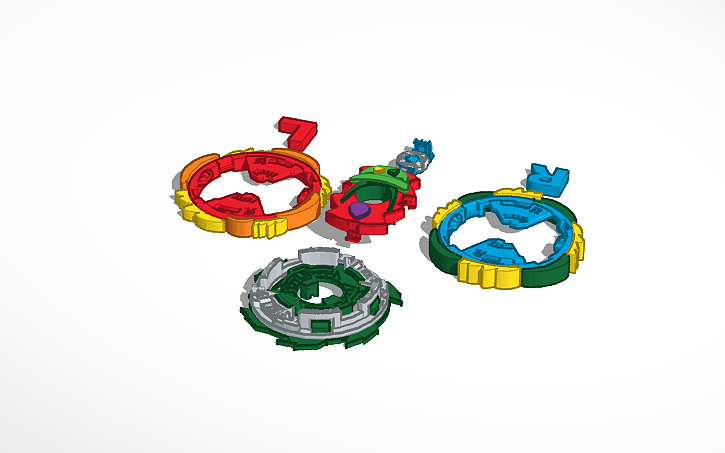 3d Design Beyblade Burst Surge Exile Serpent Tinkercad
