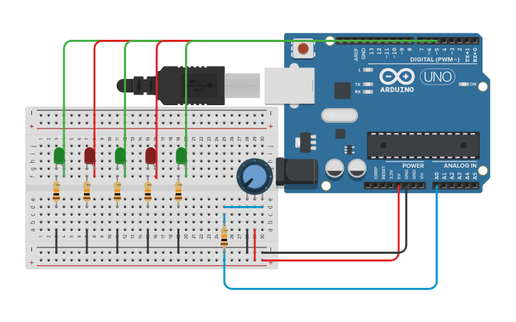 Circuit design Analog Write RGB (2) - Tinkercad