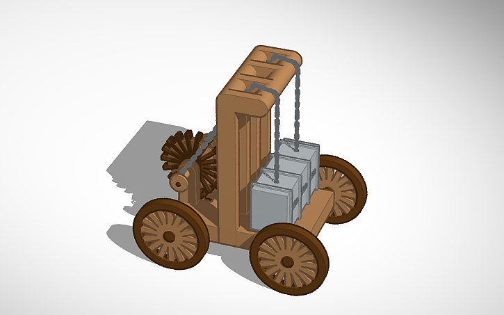 3D design Weight Propelled Car (not tested) - Tinkercad