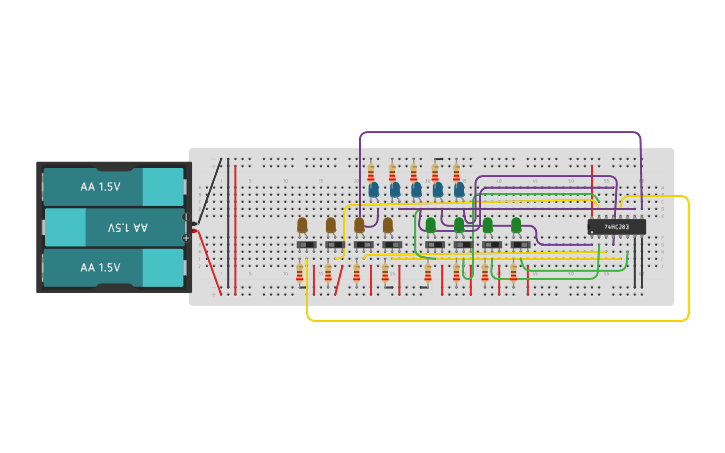 Circuit Design 4 Bit Full Adder Tinkercad