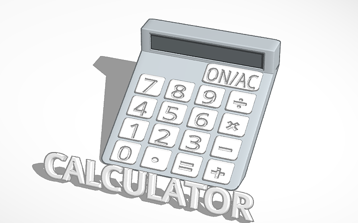 3D design CALCULATOR - Tinkercad