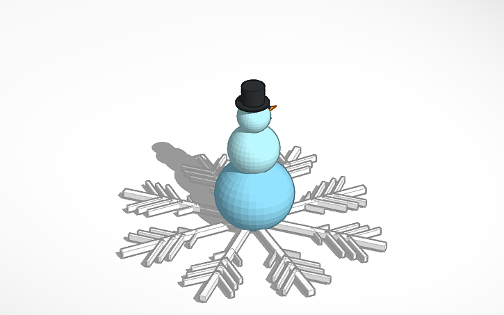 3D design snowman | Tinkercad