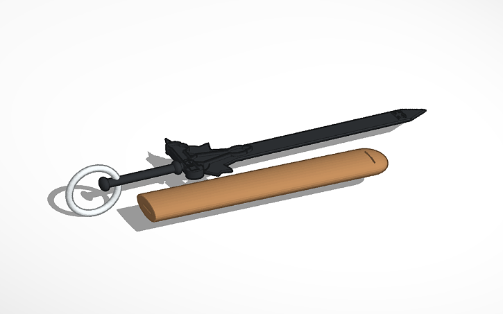 3D design Modified to be Sao Sword key ring - Tinkercad