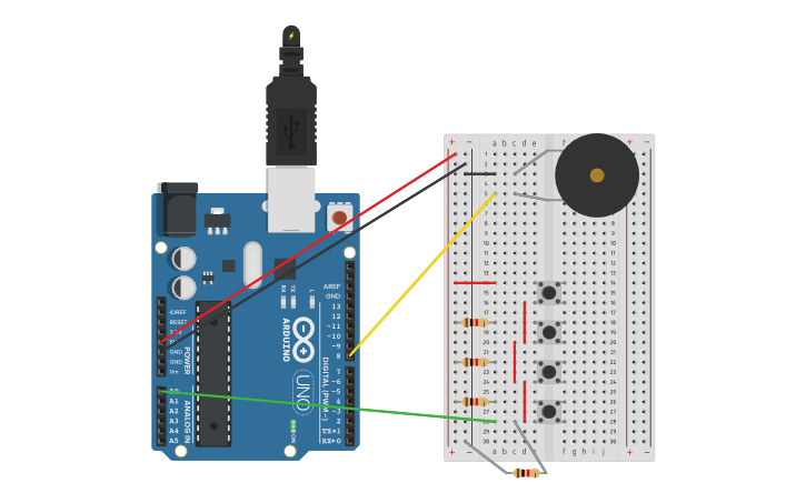 Circuit Design Keyboard Instrument Tinkercad