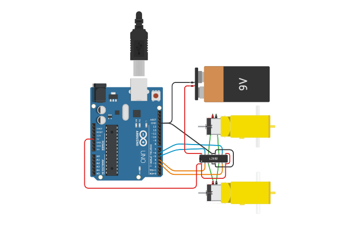Circuit design Aula 16 - Ponte H 2 Motores - Curso de Arduino para ...