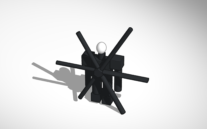 3D design slender man - Tinkercad