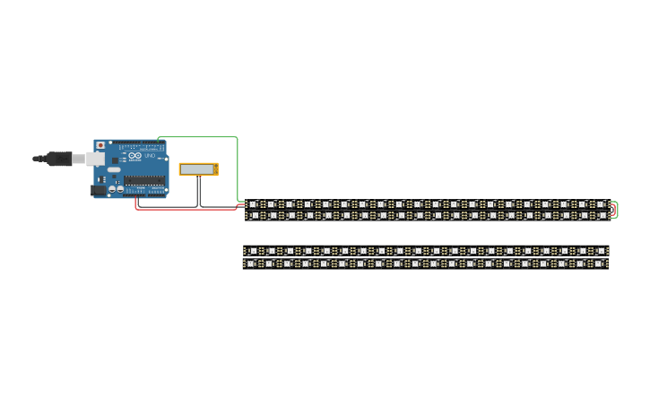 Circuit design FITA_DE_LEDs_COM_AMPERÍMETRO - Tinkercad