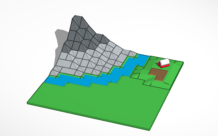 3D design Terrain - Tinkercad