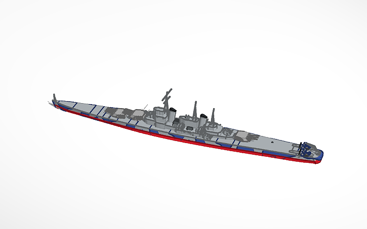3D design USS-baltimore - Tinkercad