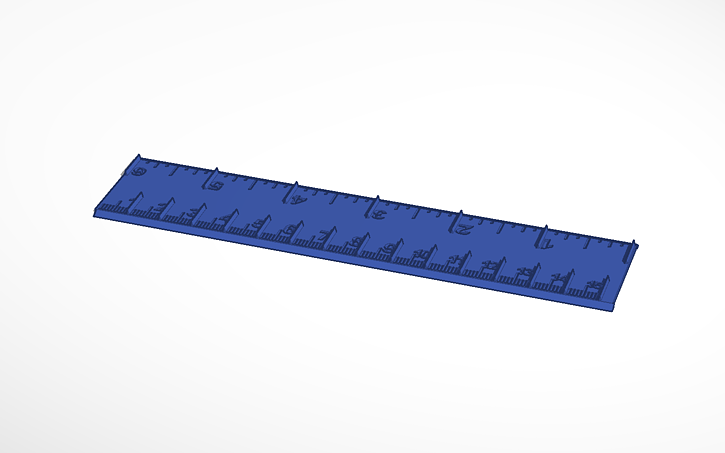 3D design Ruler - Tinkercad