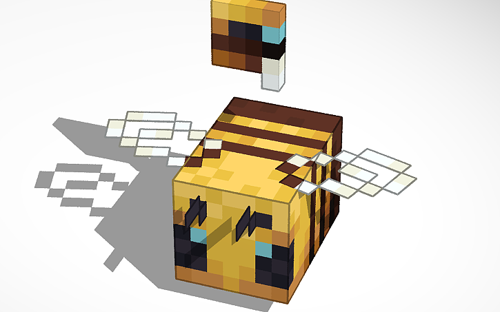 3D design Minecraft bee - Tinkercad