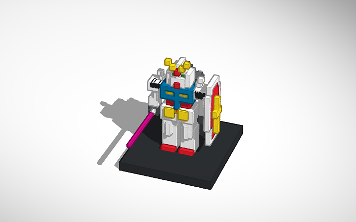 3D design Mobile Pixel Gundam-모빌 픽셀 건담 - Tinkercad