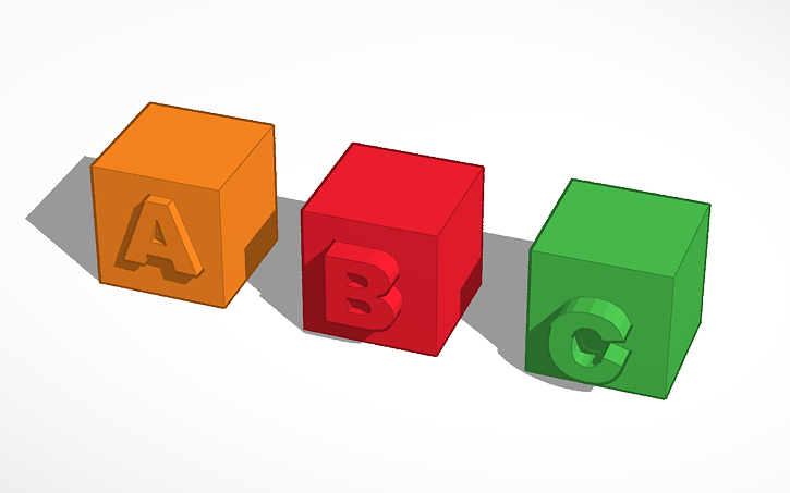 3D design Educational Blocks Hailey - Tinkercad