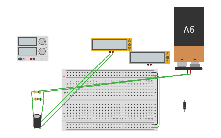 Circuit design Montaje circuito en serie | Tinkercad