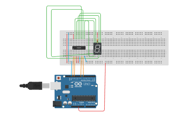 Circuit design 10 sec timer - Tinkercad