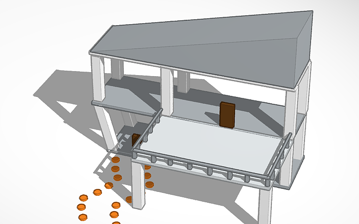 3D design modern house | Tinkercad