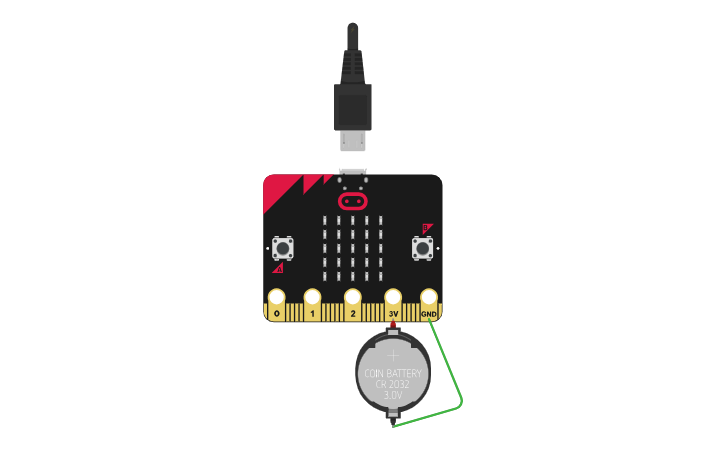 Circuit design Copy of micro:bit animation challenge - Tinkercad