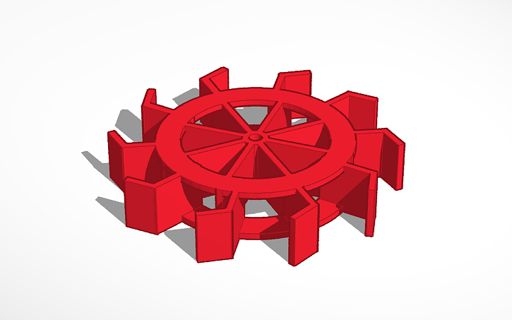 3D design Wasserrad - Tinkercad