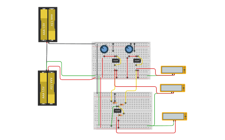 Circuit design Summing Amplifier - Tinkercad