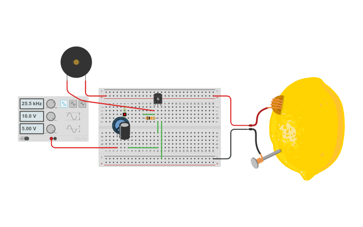 Circuit design Amplificador de sonido - Tinkercad