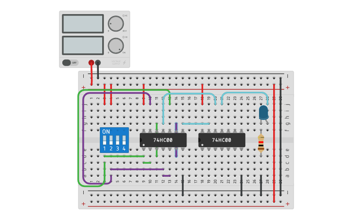 Circuit design Exp 2 XOR gate using NAND gate | Tinkercad