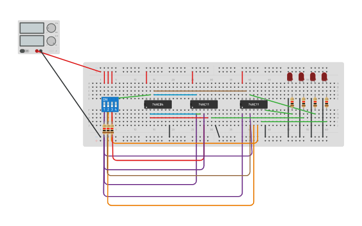 Circuit design Demux - Tinkercad