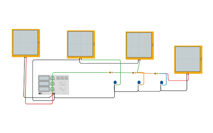 Circuit design square to sine wave - Tinkercad