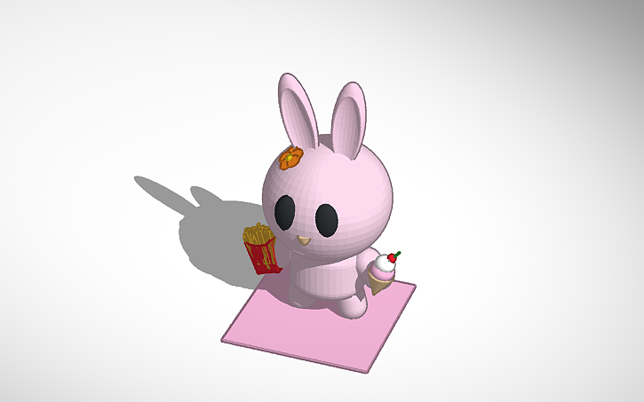 3D design A Cute Little Bunny - Tinkercad