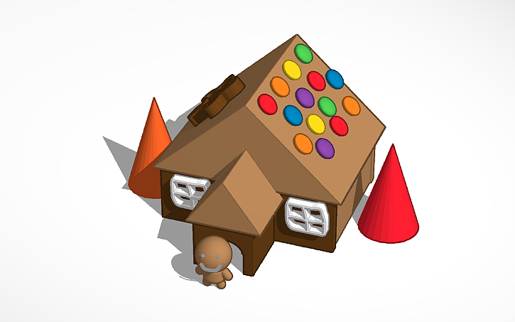 3D design Gingerbread House - Tinkercad